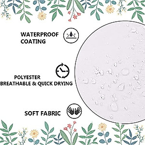 4 Piece Anime Shower Curtain Set with Non-Slip Rug, Toilet Lid Cover, Bath Mat and 12 Hooks, Waterproof Shower Curtain Set for Bathroom