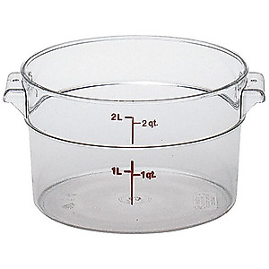 Cambro 2 qt. Camwear Round Food Storage Containers, 12PK Clear RFSCW2-135