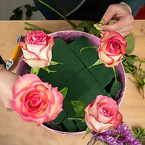 Floral Foam for Fresh and Artificial Flowers, 6 Pcs Wet and Dry Floral Foam Blocks for Wedding, Birthdays and Garden Decorations