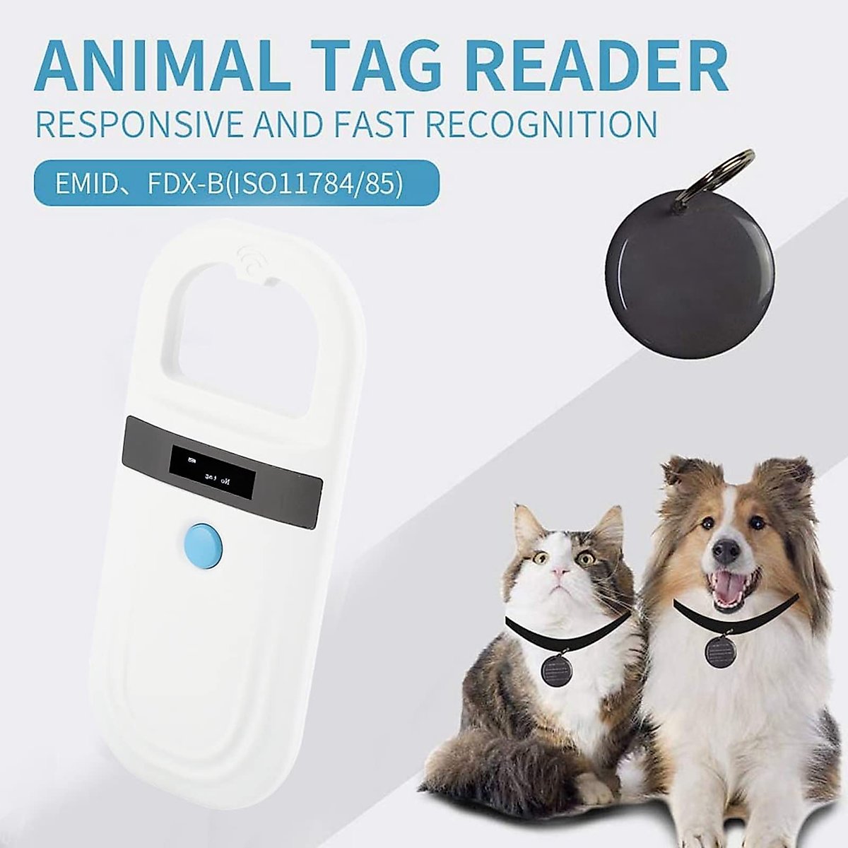 Microchip Scanner Microchip for Dogs Pet Microchip Scanner Microchip Reader Pet Microchip Reader,Rechargeable Animal Chip ID Scanner Microchip Scanner Pet Tag Scanner