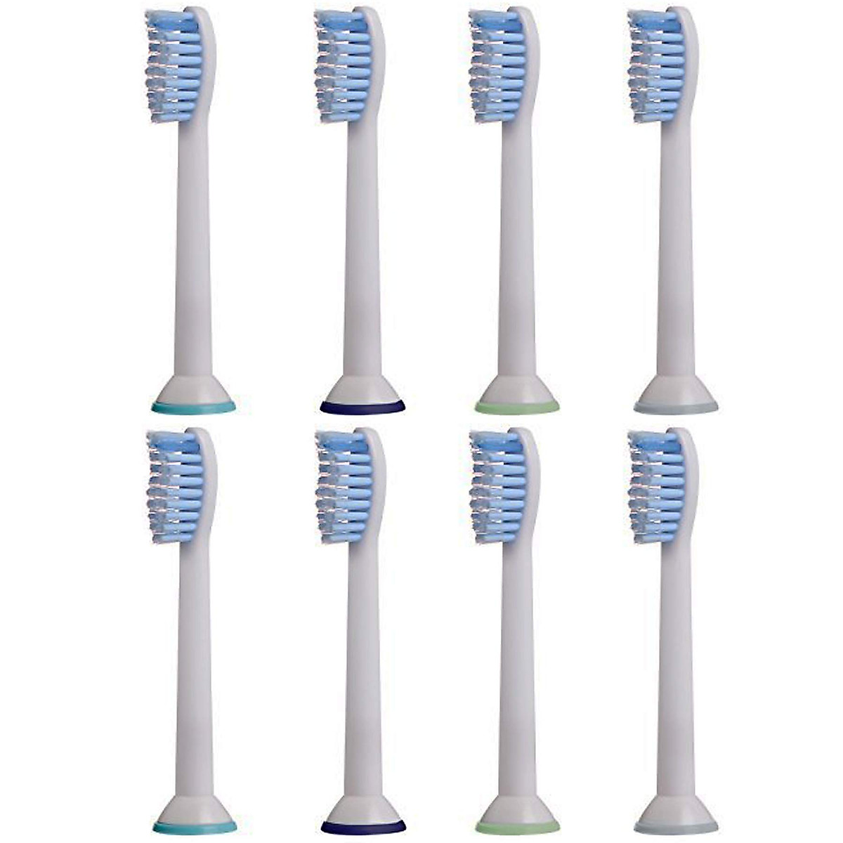 iHealthia Sensitive Replacement Toothbrush Heads Compatible with Philips Sonicare Brush HX6053, 8-Pack, fits Sonicare Plaque Control, Gum Health, Flex Care