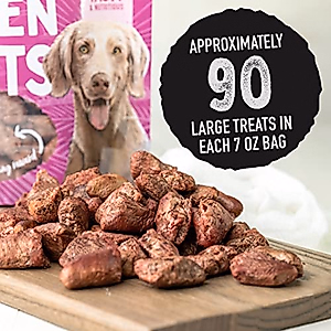 Dr. Harvey's Chicken Hearts Freeze Dried Training Dog Treats with Real Chicken Hearts for Dogs, 7 Ounces