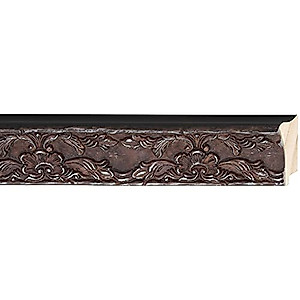 14x18 Frame Brown Rustic Pewter Solid Wood Picture Frame Width 1.75 Inches | Interior Frame Depth 0.5 Inches | Benton Pewter Traditional Photo Frame Complete with UV Acrylic, Foam Board Backing &