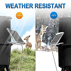 12V 1.7W Solar Panel for Deer Feeder Waterproof Solar Battery Charger with Mounting Bracket Alligator Clip Feeder Solar Panel 12 Volt
