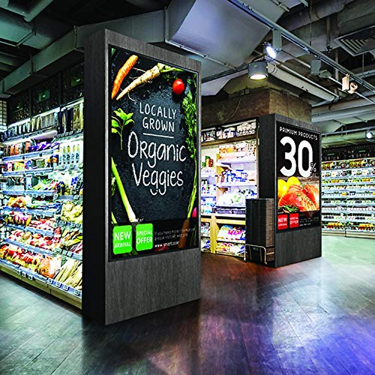 Samsung Business QB55R 55 inch 4K UHD LED Commercial Signage Display for Business with HDMI, Wi-Fi, 350 nit (LH55QBREBGCXZA)