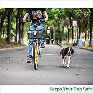 Unicam Retractable Bicycle Dog Leash, Hands Free Bike Leash for Pet Dogs, Safety Dog Bike Leash Fit for Outdoor Exercise, Dog Walking Essentials, Easy to be Installation and Removal.