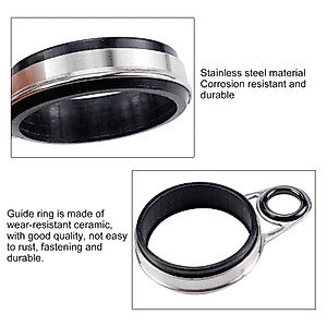 SPYMINNPOO 49 in 1 Set Fishing Rod Guides Repair Kit, Universal Rock Casting Tackle Fishing Rod Guides Eyes Line Rings Top Tips Repair Eye Loop Kit Fishing Supplies