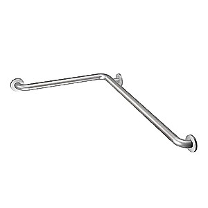 Moen 8996 Home Care 24-Inch x 48-Inch L-Shaped Grab Bar, Peened