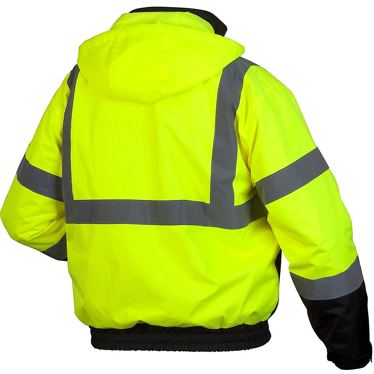 Pyramex RJ31 Series Waterproof Class 3 Fleece Bomber Safety Jacket, Lime, 2X-Large