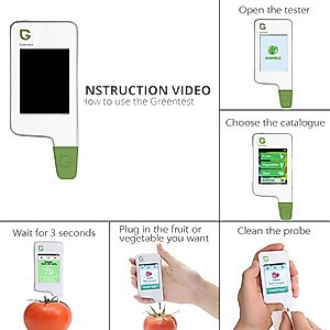 Greentest, High Accuracy Food Detector, Nitrate Tester for Fruit and Vegetable,White