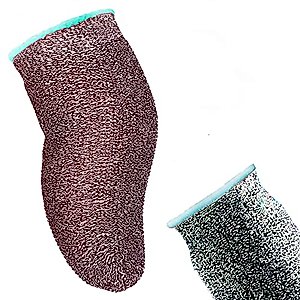 MOMOFLY 60% Silver Fiber Gaming Finger Sleeves (6 Pack) Anti-dislodging Touch Screen Breathable Anti-Sweat Shoot Aim Finger Cot for PUBG Mobile