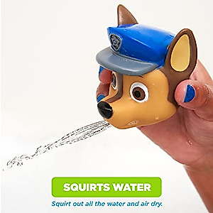Nickelodeon's PAW Patrol Chase, Marshall, Rubble, and Skye Squirt Toy Set for Childrens' Bath Time Fun, Multicolor, 4 Piece