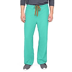 Medline PerforMAX Unisex Reversible Front-Drawstring Scrub Pants, Jade, Size Medium, Regular Inseam