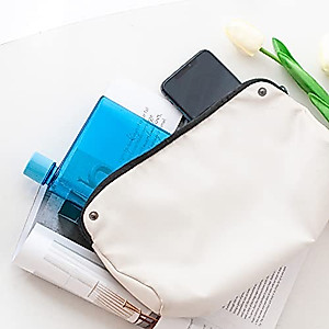 Reusable Slim Flat Water Bottle 420ml Portable - Fits in Pocket &Random Corner.Portable Cup for School,Sports, Travel, Dining Time