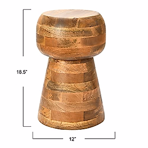 Main + Mesa Cuvee Wood Stool or End Table, Natural