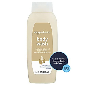 Amazon Basics Shea Butter & Oatmeal Body Wash, 24 Fl Oz