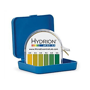 Micro Essential Lab HJ626 Hydrion Short Range pH Test Paper Dispenser, 3.0 - 5.5 pH, Single Roll Jumbo