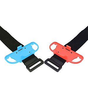 (2 Pack) Orzero Just Dance Adjustable Wristbands Set Compatible for Ring Fit Adventure Switch Joy-Con Controllers Gamepad with Hook&Loop Strap