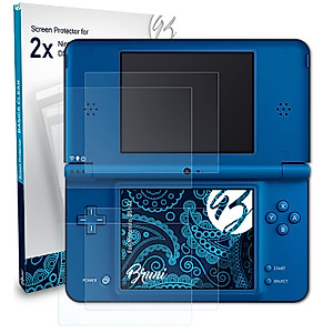 Bruni Screen Protector compatible with Nintendo DSi XL Protector Film, crystal clear Protective Film (Set of 2)