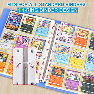 ABLY 540 Pockets Double-Sided Trading Card Pages Sleeves 9-Pocket Clear Plastic Game Card Protectors for Skylanders, Pokemon, Baseball Cards and More, Fit 3 Ring Binder (30 Pages)