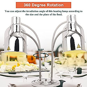 YMJOINMX Food Warmer Lamp Heat Lamp with Bulbs for Food Heating Lamp Commercial Food Buffet Warmer Lamp Restaurant Food Service
