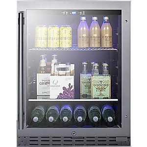 Summit Appliance Beverage Cooler, Grey/Clear