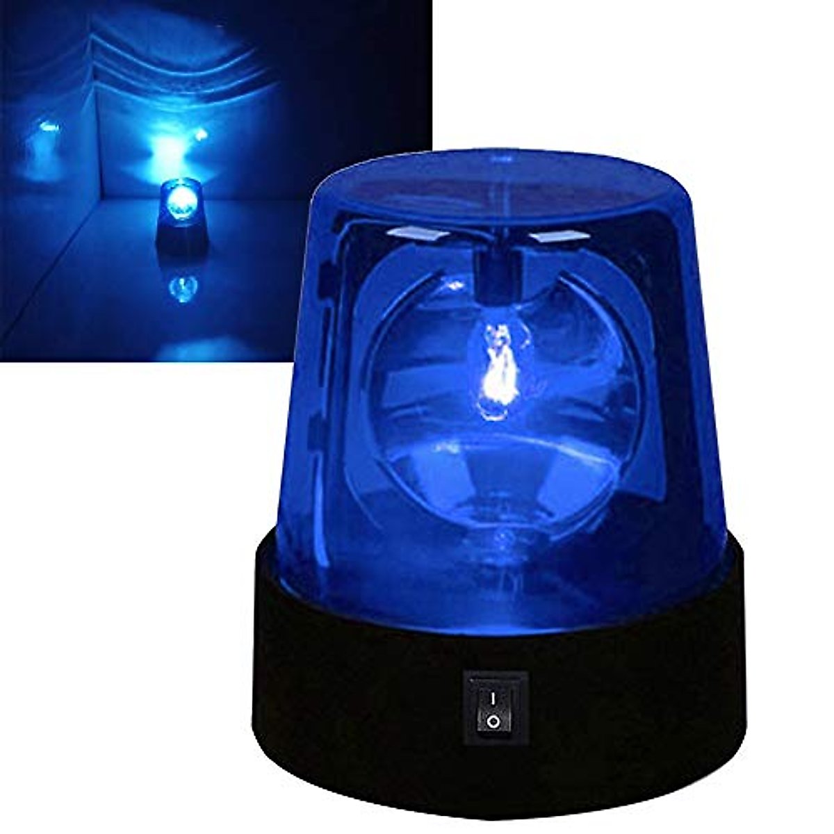 LED Strobe Light,360 Degree Rotating DJ Flashing Stage Effect Battery Powered Strobe Light Car Siren Strobe Light，Disco Party Rotating Lamp(Red,size:1pc)