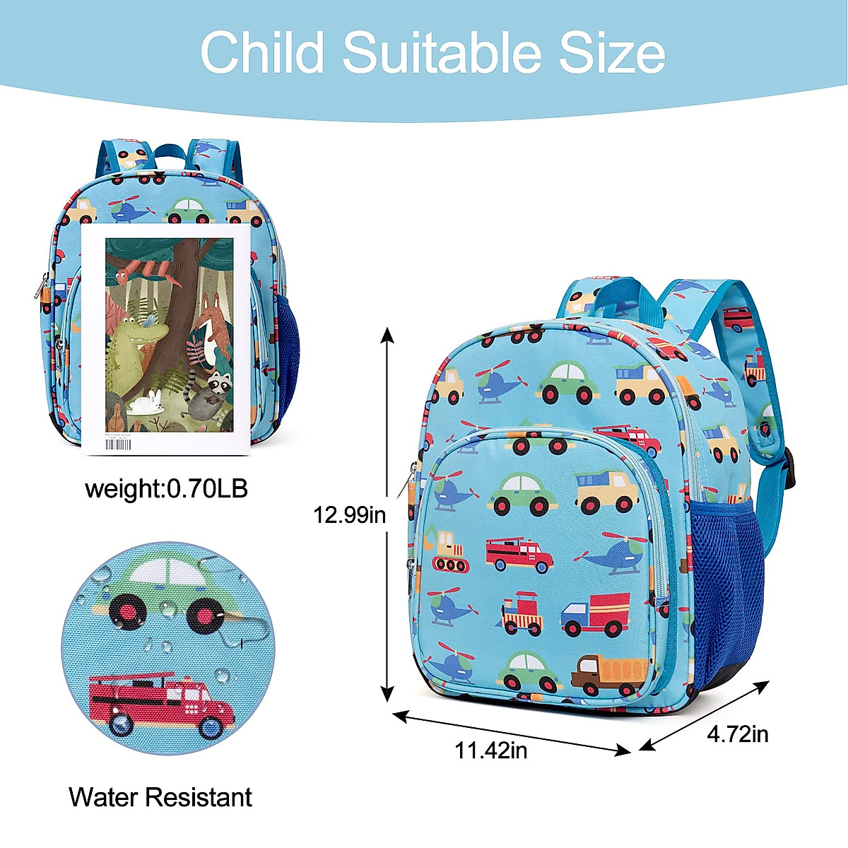 CLUCI Womens Backpack Purse Bundles with Toddler Backpack for School