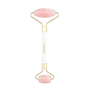 Pacifica Beauty Rose Quartz Face Roller for Face, Eyes, Neck, Body Muscle Relaxing & Treating Fine Lines and Wrinkles, Facial Beauty Roller Skin Care Tools, Face Massage Tool, Vegan, Pink