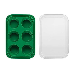 HIC Kitchen Prep-N-Freeze Mini Portion Tray with Lid, Collapsible LFGB Silicone, 2-Ounce Sections