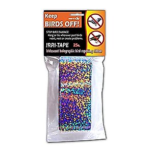 Bird-X Irri-Tape® Holographic Iridescent Foil Bird Scare Tape, 2" x 25ft Length