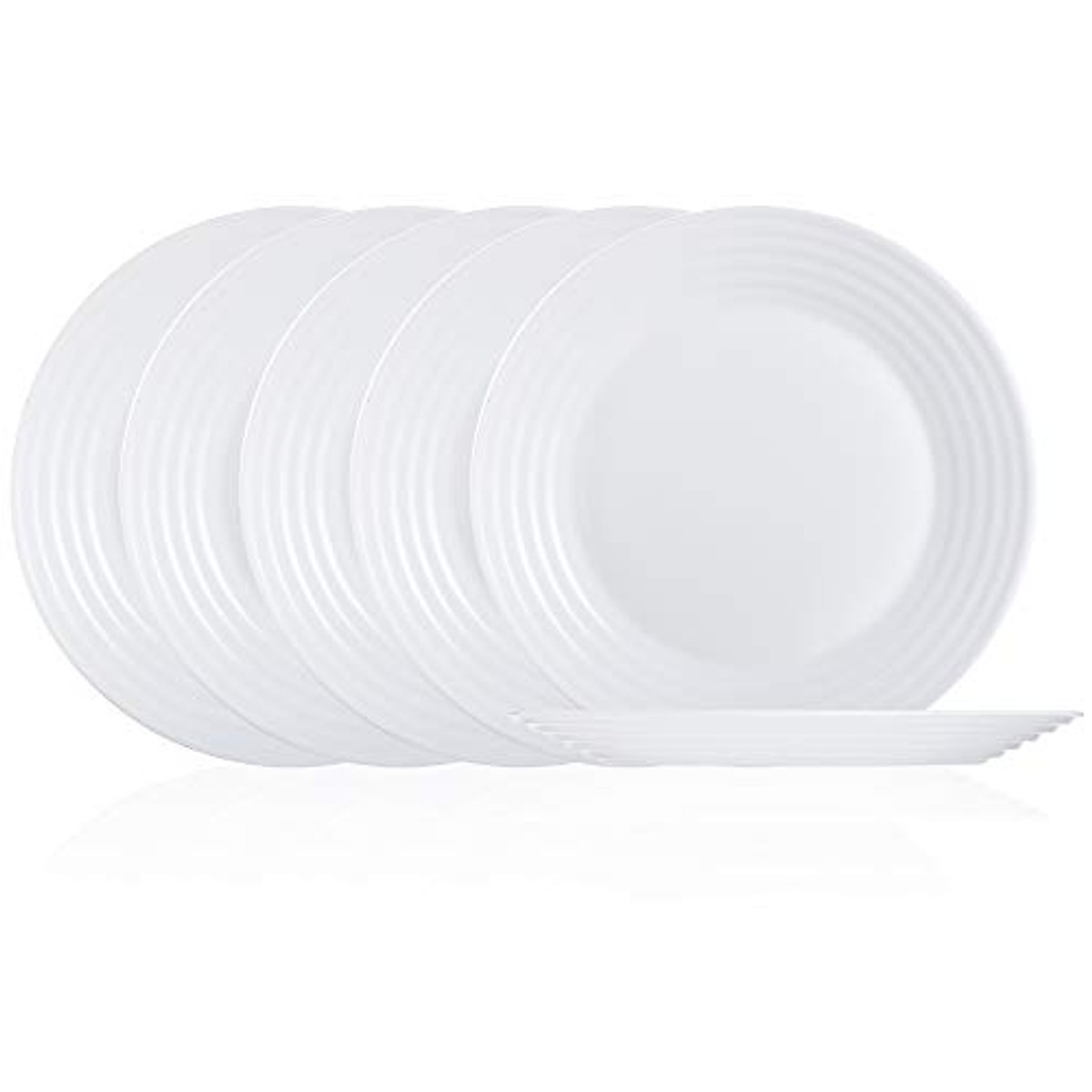 Luminarc Harena 10.5" Dinner Plate, Set of 6, Set, 1, White