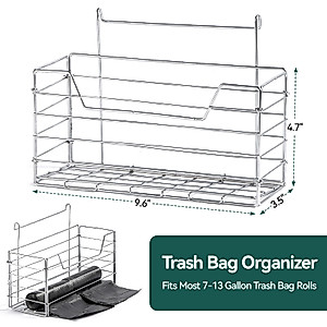 Pull Out Trash Can Under Cabinet,Adjustable Under Sink Trash Can Pull Out Kit with Removable Basket,Slide Roll Out Kitchen Trash Can Rack,Fit for Most 7-11 Gallon Garbage Can (Trash Can Not Included)