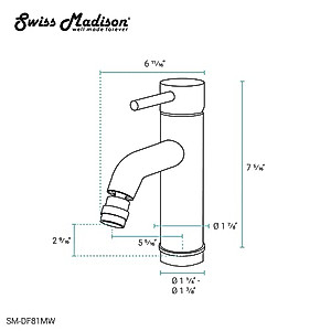 Swiss Madison Well Made Forever SM-DF81C Ivy Bidet Faucet in Chrome