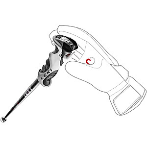 LEKI Bold Lite S Ski Pole Pair - Black/Red 120