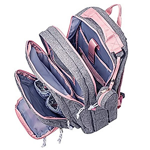 Cateep Diaper Bag Backpack with Stroller Straps and Changing Pad Lightweight Travel Maternity Backpack Large Capacity