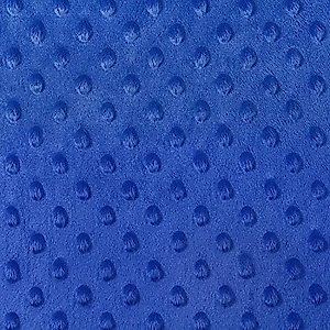 Minky MINKEE Chenille DOT Soft Fabric Cuddle 38 Color 60"W SEW Craft by The Yard (Royal Blue)