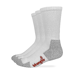 Wrangler Riggs Mens Cotton Crew Work Boot Socks 3 Pair Pack
