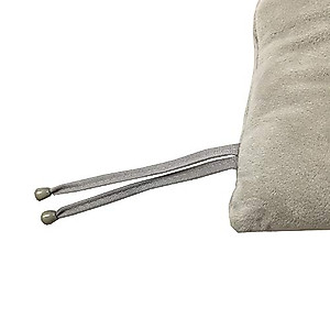 RULLENY Set of 6 Chair Pads and Seat Cushions with Ties Non Slip Comfortable and Soft for Indoor, Dining Living Room, Kitchen, Office Chair, Den, Travel, Washable (Light Grey, 6)