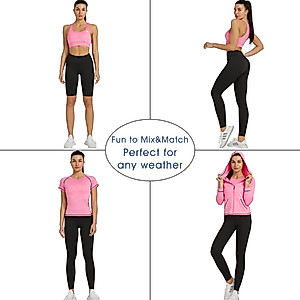 JULY'S SONG Women Workout Set Exercise Outfits for Yoga Gym Upgraded 5 Pieces Athletic Clothes Sweatsuit Tracksuit