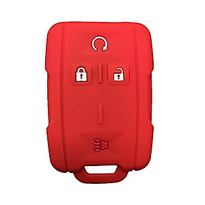 KAWIHEN Silicone Key Fob Cover Protector Fit for 2014 2015 2016 2017 Chevrolet Chevy Silverado Colorado Tahoe Suburban Gmc Yukon Sierra 13577770 2288148 M3N-32337100