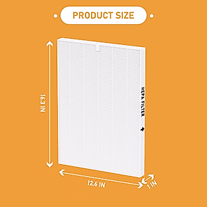 Allisfresh 116130 True HEPA Replacement Filter H Compatible with Winix 5500-2 Air Cleaner Purifier and Models AM80, 4 Pack HEPA Filter only
