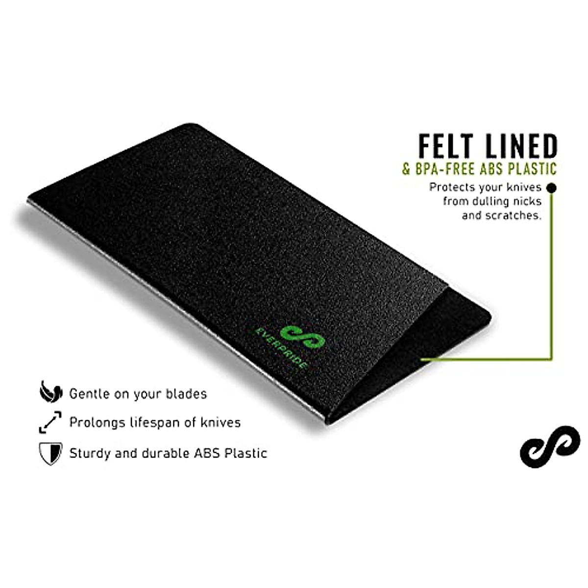 EVERPRIDE Butcher Chef Knife Edge Guards (2-Piece Set) Wide Knives Blade Edge Protectors - Meat Cleaver Knife Sheath Set - BPA-Free Chef Knife Covers Fits Blades Up To 8” x 4” – Knives Not Included