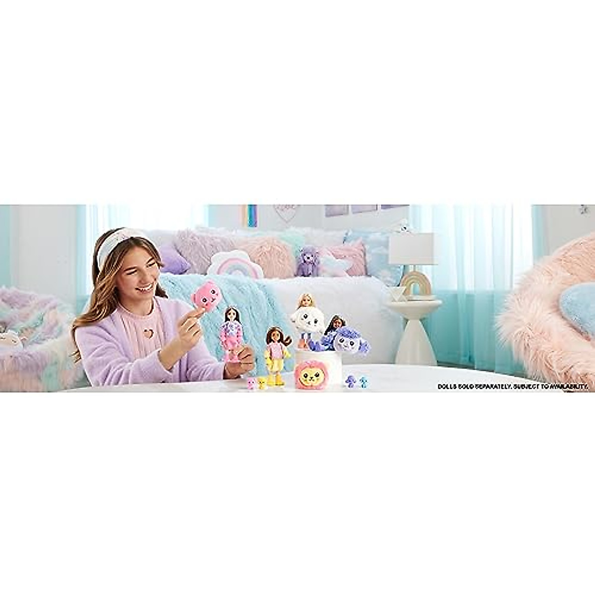 Barbie Cutie Reveal Chelsea Doll & Accessories, Lamb Plush Costume & 6 Surprises Including Color Change, Cozy Cute Tees Series