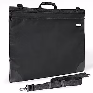 Arteza Art Portfolio Case, 20 x 26 inches, Black, Large Soft Art Storage Folder for Artwork Organization