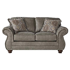 Roundhill Furniture Leinster Love Seats, Gray
