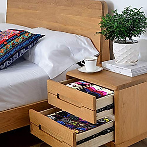 Bofoho 4 Pieces Pack Closet Dresser Drawer Divider Closet Organizer - Large Capacity Combination Bins for Socks, Panties, Ties, Belts, Bra. Washable & Foldable Non-woven Fabric Storage Boxes (white)