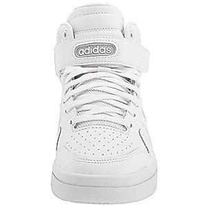 adidas Women's Postmove Mid Basketball Shoe, White/White/Grey One, 8
