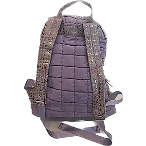 Bari Lynn Lavender Quilted Backpack with Irredescent Accents