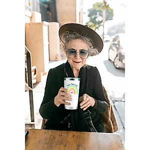 KLUBI Mimi Gifts Tumbler - 20oz Tumbler Mug with Straws - Gift Idea for Grandma, Happy Birthday Presents from Granddaughter, Grandson, Cup, Grandchildren